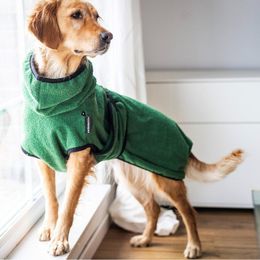 ActionFactory Trockenmantel Hund fit4dogs Dryup Cape, Rückenlänge 48 cm, dunkelgrün