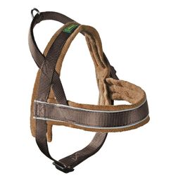 Hunter Norwegergeschirr Racing, M-L: Hals 46 cm, Bauch 62 - 75 cm, Breite 2,5 cm, braun/cognac