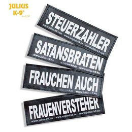 Julius K9 Logo Klettsticker groß M-Z, SCHNARCHNASE