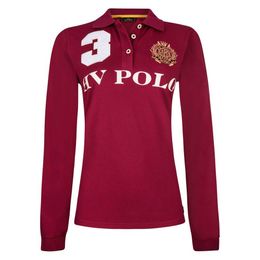 HV Polo Poloshirt Favouritas Eques lange Ärmel, Gr. 3XL, roja