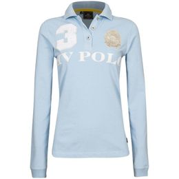 HV Polo Poloshirt Favouritas Eques lange Ärmel, Gr. 2XL, soft blue