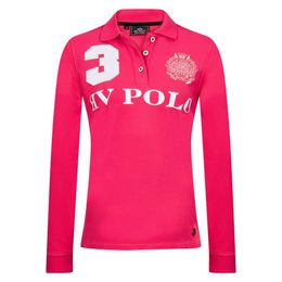 HV Polo Poloshirt Favouritas Eques lange Ärmel, Gr. XL, fuchsia
