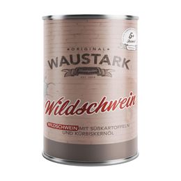 Waustark Premium Hunde Nassfutter, Wildschwein, 1x400g
