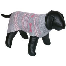 Nobby Hundepullover MUNDO, Rückenlänge 32 cm - hellgrau/pink