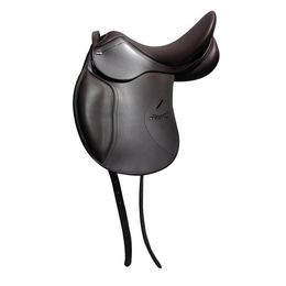 Tekna Pony Dressursattel A-Line, Sitzfläche 39 cm (15,5 Zoll), Kopfeisen mittel (MW), schwarz