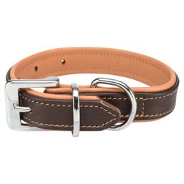 Trixie Active Comfort Hundehalsband, braun/hellbraun, L–XL: 52–63 cm/30 mm