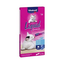 Vitakraft Cat Liquid Katzensnack, Lachs & Omega 3 (6 x 15 g)