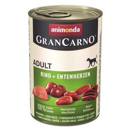 animonda GranCarno Adult Fleisch pur Hundefutter, Multifleisch Cocktail 6x400g