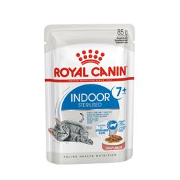 Royal Canin Indoor Sterilised Katzenfutter 7+ nass in Gelee und Sauce, 12 x 85 g in Sauce