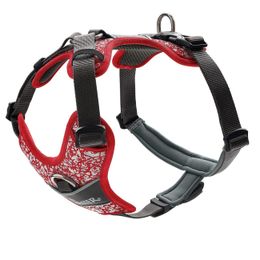 Hunter Hundegeschirr Divo Reflect, Gr. XS: Hals 19-32 cm, Bauch 34-47 cm, rot/grau