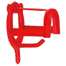 Kerbl Trensenhalter aus Metall mit Beschichtung, rot