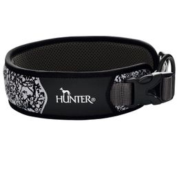 Hunter Halsband Divo Reflect, 35-45 x 4,5 cm, schwarz/grau