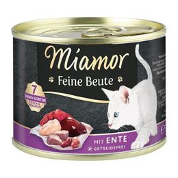 Miamor Katzen Futter in Dose Feine Beute, Ente 12x185g