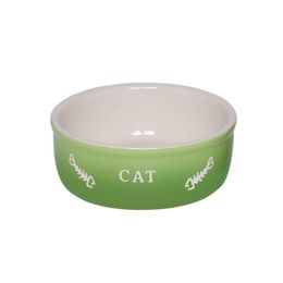 Nobby Keramik Katzen Schale Gradient, Ø 13,5 x 4,5 cm - 0,25 l - grün