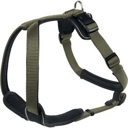 Hunter Hundegeschirr Neopren, L: Hals 65 cm, Bauch 72 - 91 cm, Breite 25mm, oliv