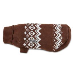 Wolters Norweger Pullover für Hunde, 30: Rückenlänge 30 cm, Halsumfang 28 cm, braun/weiss
