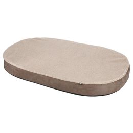Kerbl Hunde Memory-Foam Matratze oval, 100x65x8cm, grau/beige