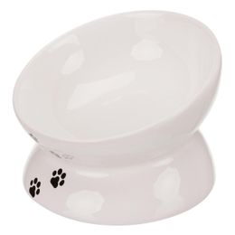 Trixie erhöhter Keramiknapf für Katzen, 0,15 l/ø 13 cm, weiß