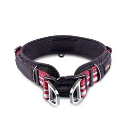 Wolters Hundehalsband Active Pro, Gr. 1: Halsumfang 35 - 40 cm, rot/silber