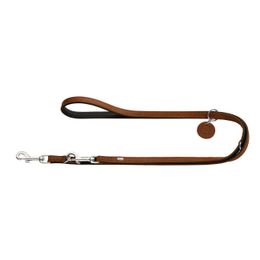 Hunter Verstellbare Führleine Comfort Softvollrindleder, 20 mm / 200 cm, cognac