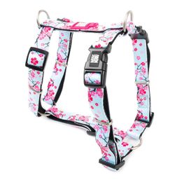 Max & Molly H-Geschirr Cherry Bloom, XS, Hals 24-39 cm, Brust 32-40 cm, Breite 1 cm