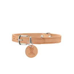 Hunter Leder Halsband Aalborg, XS: 24-29 cm, Breite 12mm, natur