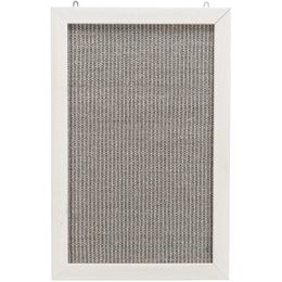 Trixie Sisal Kratzbrett zur Wandmontage, 38 × 58 cm, grau/weiß