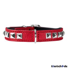 Hunter Halsband Rocky Petit für kleine Hunde, XXS-XS, 20-24 cm, B16mm, rot