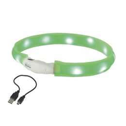 Nobby LED Leuchtband für Hunde breit VISIBLE, L: 25 mm, 70 cm, grün