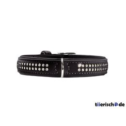 Hunter Halsband mit Swarovski Strass Softie Deluxe, XS, 23-29 cm, B22mm, schwarz