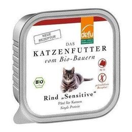 defu Katzenfutter Rind Sensitive Pâté, 16 x 100 g