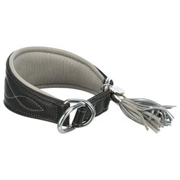 Trixie Active Comfort Windhundehalsband, XS: 21–26 cm/40 mm, schwarz/grau