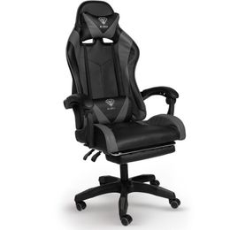 Gaming Stuhl Home Office Chair Racing Chefsessel Bürostuhl Sportsitz Büro Stuhl, Schwarz/Grau
