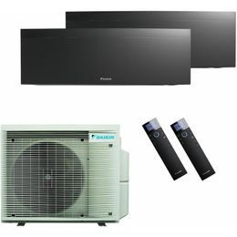 Klimaanlage Emura 3 Multisplit Set mit 2 Innengeräten 2,5 kW + 5,0 kW Mattschwarz - Mattschwarz - Daikin