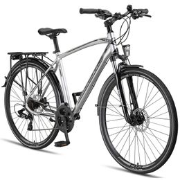 Licorne Bike Premium Touring Trekking Bike in 28 Zoll - Fahrrad für Jungen, Mädchen, Damen und Herren - 21 Gang-Schaltung - Mountainbike - Crossbike