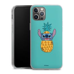 DeinDesign iPhone 12 Pro Max Handy Silikon H&uuml;lle Case transparent Handyh&uuml;lle Disney Lilo & Stitch Pineapple Silikon Case