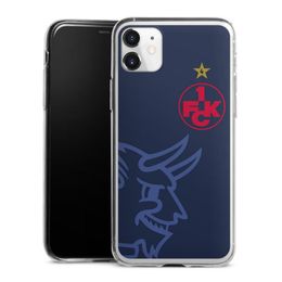 DeinDesign iPhone 11 Handy Slim Case Silikon Handyh&uuml;lle transparent H&uuml;lle extra d&uuml;nn Logo 1. Fck 1. Fc Kaiserslautern Silikon Slim Case