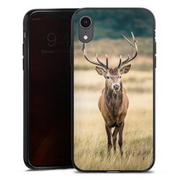 DeinDesign iPhone Xr Handy Silikon H&uuml;lle Case schwarz Handyh&uuml;lle Forrest Deer Meadow