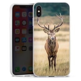 DeinDesign iPhone Xs Max Handy Silikon H&uuml;lle Case transparent Handyh&uuml;lle Forrest Deer Meadow Silikon Case