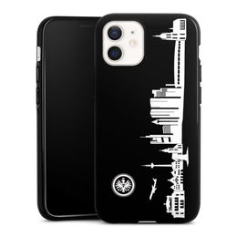 DeinDesign iPhone 12 mini Handy Silikon H&uuml;lle Case schwarz Handyh&uuml;lle Eintracht Frankfurt Sge Skyline