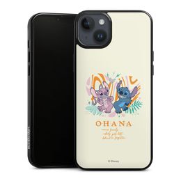 DeinDesign iPhone 14 Plus Handy Silikon H&uuml;lle Case schwarz Handyh&uuml;lle Official Licensed Product Lilo & Stitch Disney