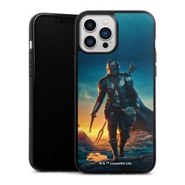 DeinDesign iPhone 13 Pro Max Handy Silikon H&uuml;lle Case schwarz Handyh&uuml;lle Star Wars The Mandalorian Sunset