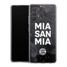 DeinDesign Galaxy A32 4G Handy Silikon H&uuml;lle Case transparent Handyh&uuml;lle Mia San Mia Girl Style Fc Bayern M&uuml;nchen Silikon Case