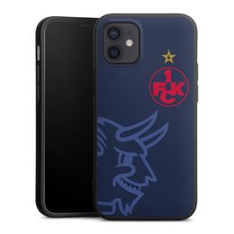 DeinDesign iPhone 12 mini Handy Premium Silikon H&uuml;lle Handyh&uuml;lle schwarz Case Logo 1. Fc Kaiserslautern 1. Fck Silikon Premium Case