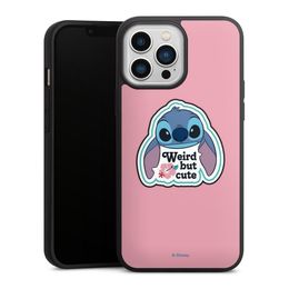 DeinDesign iPhone 13 Pro Max Handy Premium Silikon H&uuml;lle Handyh&uuml;lle schwarz Case Lilo & Stitch Disney Sayings Silikon Premium Case