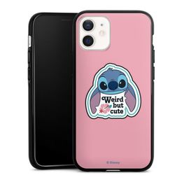 DeinDesign iPhone 12 mini Handy Silikon H&uuml;lle Case schwarz Handyh&uuml;lle Lilo & Stitch Disney Sayings