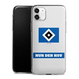 DeinDesign iPhone 11 Handy Slim Case Silikon Handyh&uuml;lle transparent H&uuml;lle extra d&uuml;nn Hsv Statement Hamburger Sv Silikon Slim Case