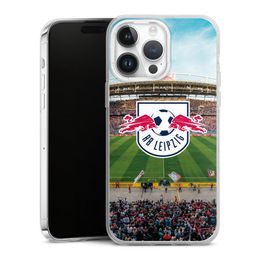 DeinDesign iPhone 14 Pro Max Handy Silikon H&uuml;lle Case transparent Handyh&uuml;lle Stadium Rb Leipzig Official Licensed Product Silikon Case