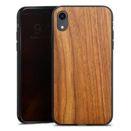 DeinDesign iPhone Xr Handy Silikon H&uuml;lle Case schwarz Handyh&uuml;lle Larch Wood Wooden Look