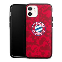 DeinDesign iPhone 12 mini Handy Silikon H&uuml;lle Case schwarz Handyh&uuml;lle Camouflage Fc Bayern M&uuml;nchen Fcb